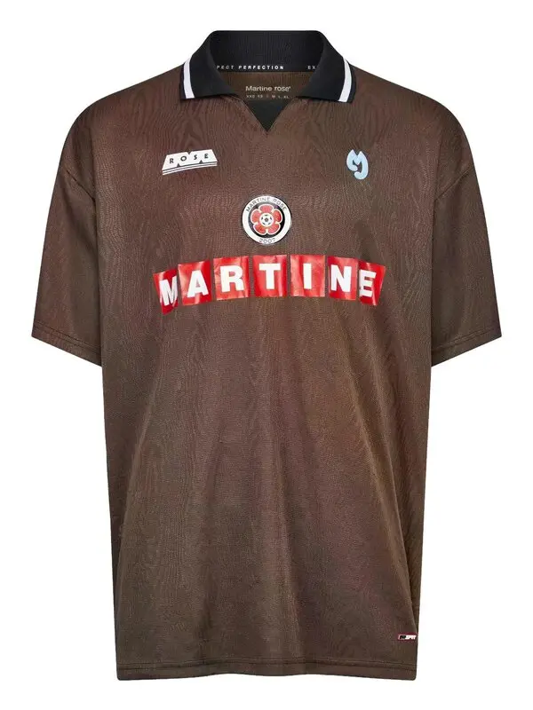 Martine Rose Logo-print Football Jersey - Brown