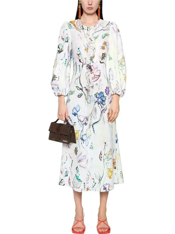 Dorothee Schumacher Floral Print Midi Dress - White