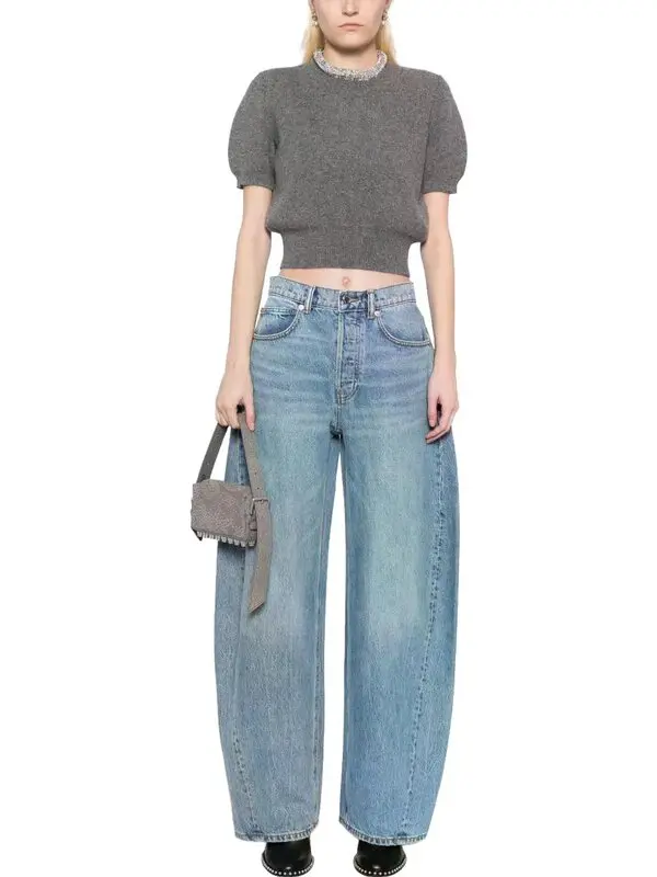 Alexander Wang Rhinestone Embellishment Jeans - Blue