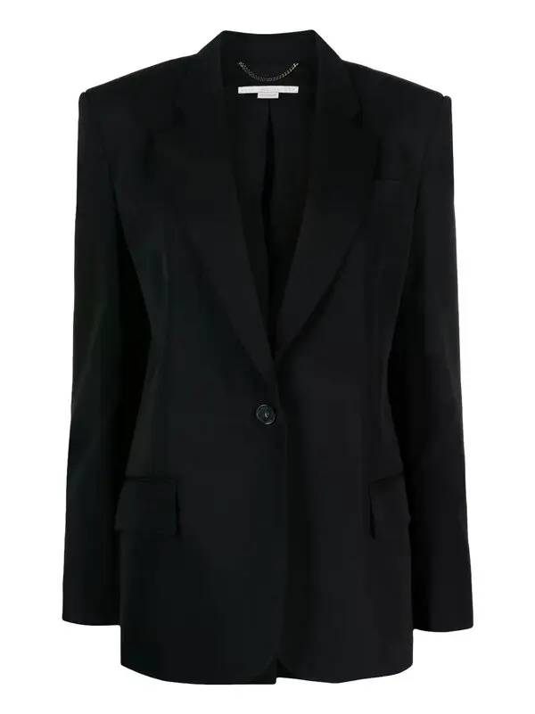 Stella McCartney Single-breasted Peak Lapel Blazer - Black