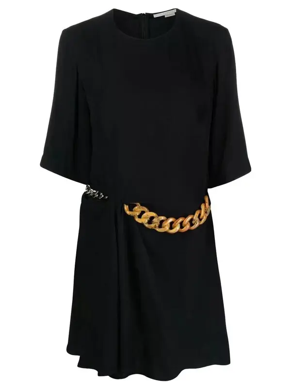Stella McCartney Falabella Chain Mini Dress - Black