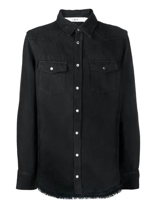 IRO PARIS Press-stud Fastening Detail Shirt - Black