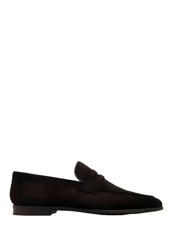Magnanni Suede Penny Loafers - Brown