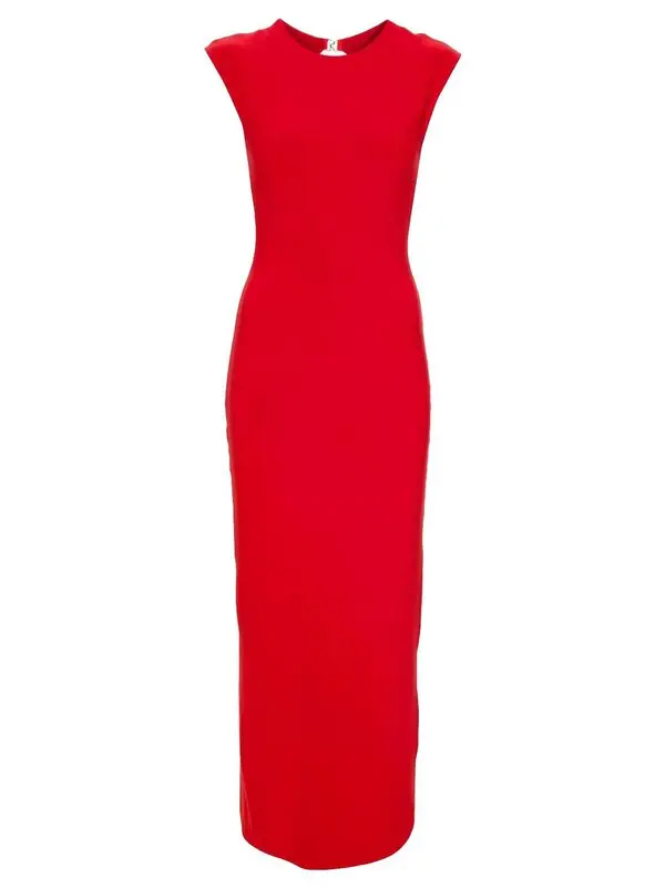 NISSA Backless Midi Dress - Red
