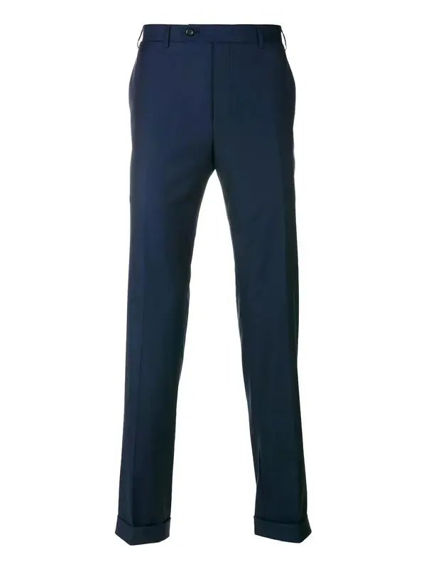 Canali Classic Super 150 Trousers - Blue