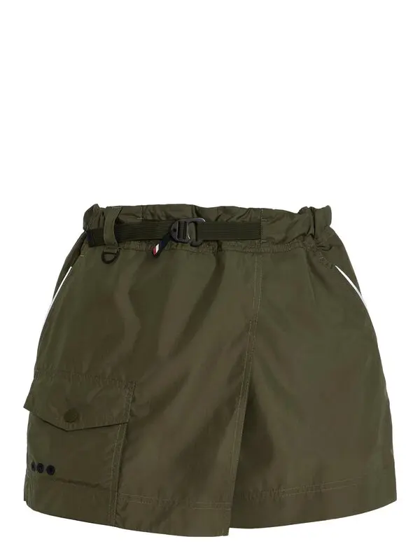 Moncler Belted Ripstop Skort - Green