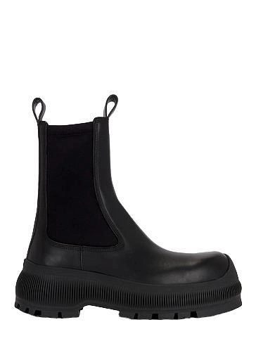 JIL SANDER Leather Chelsea Boot - Black