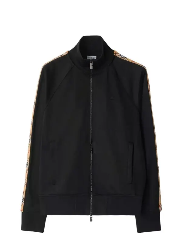 Burberry Checked-trim Sweatshirt - Black