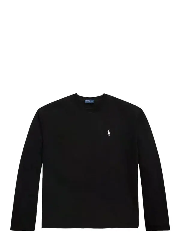 Polo Ralph Lauren Long-sleeved Cotton T-shirt - Black