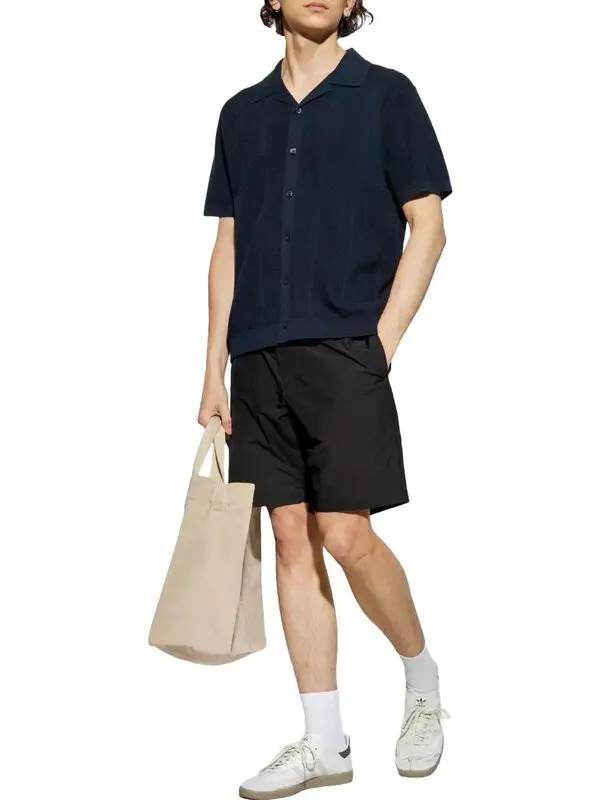 Theory Cotton Drawstring Shorts - Black