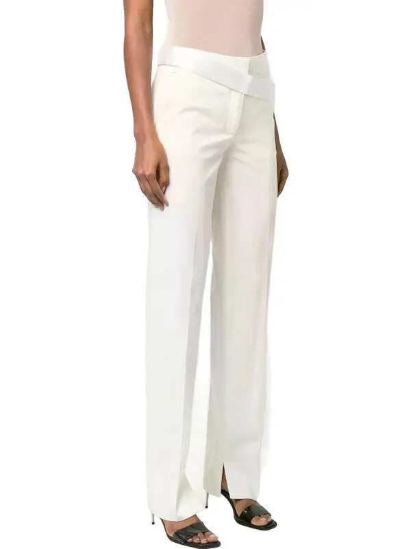 Stella McCartney Satin-waistband Detail Trousers - Neutrals