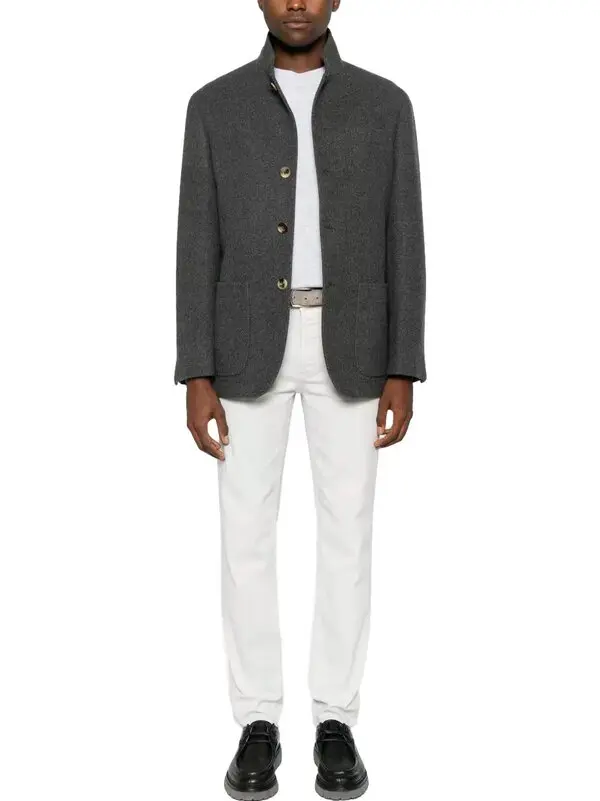 Brunello Cucinelli Mélange-effect T-shirt - Grey