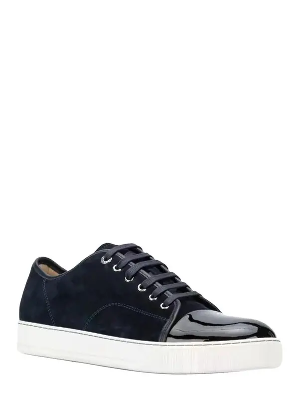 LANVIN Dbb1 Patent-toe Suede Sneakers - Blue