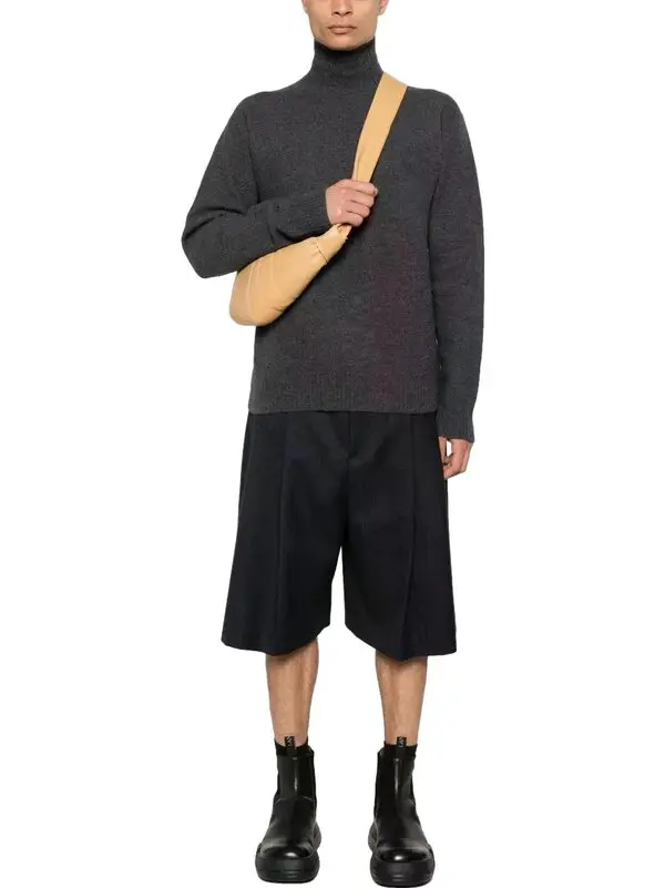 JIL SANDER High Neck Knitted Sweater - Grey