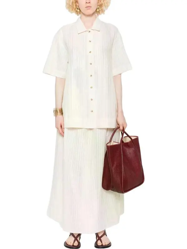 Asceno Montauk Striped Shirt - Neutrals