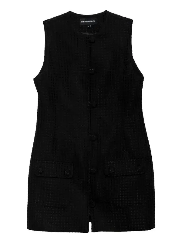 Cynthia Rowley Paige Jacquard Dress - Black