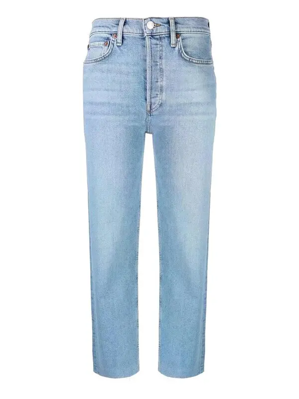 RE/DONE Mid-rise Straight Leg Jeans - Blue