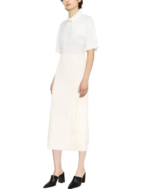JIL SANDER Wrap Midi Skirt - Neutrals