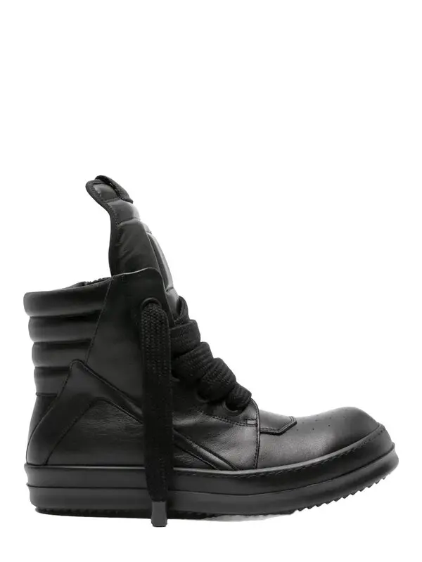 Rick Owens Geobasket High-top Leather Sneakers - Black