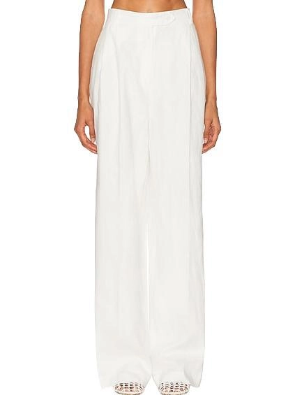 SANS FAFF Ravello High Waisted Trouser - White