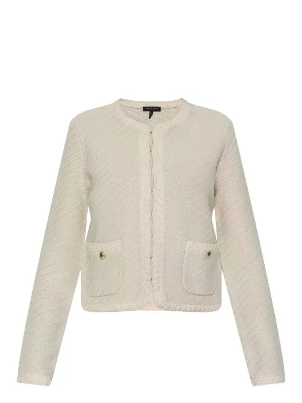 Rag & Bone Textured Jacket With Braided Trim - Neutrals