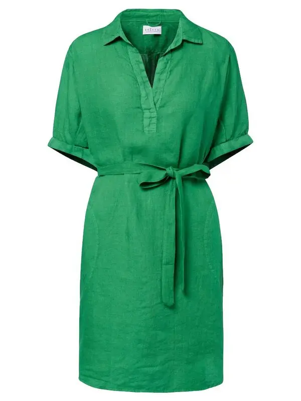 Velvet By Graham & Spencer Stella Linen Minidress - Green