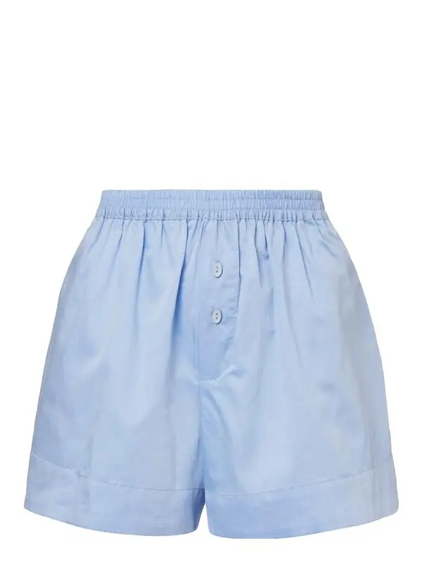 Faithfull The Brand Ionia Cotton Shorts - Blue