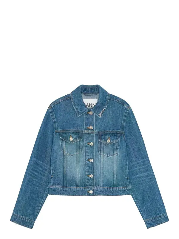 GANNI Denim Trucker Jacket - Blue