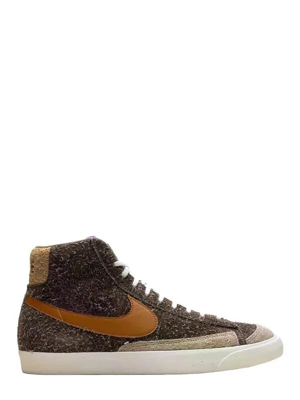Nike Blazer Mid 'dark Chocolate/tan-purple Sneakers - Brown