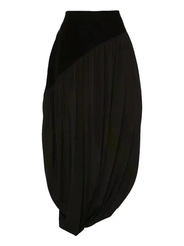FERRAGAMO Satin Midi Skirt - Brown