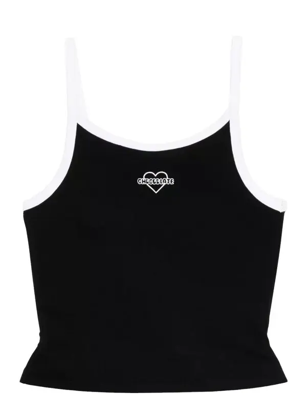 CHOCOOLATE Logo Embroidered Tank Top - Black