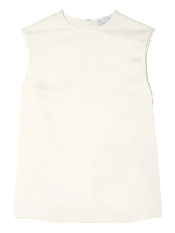 Stella McCartney Sleeveless Satin Top - Neutrals