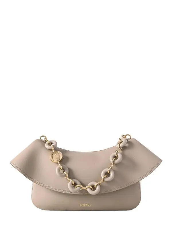 Loewe Ola Medium Embellished Leather Shoulder Bag - Neutrals