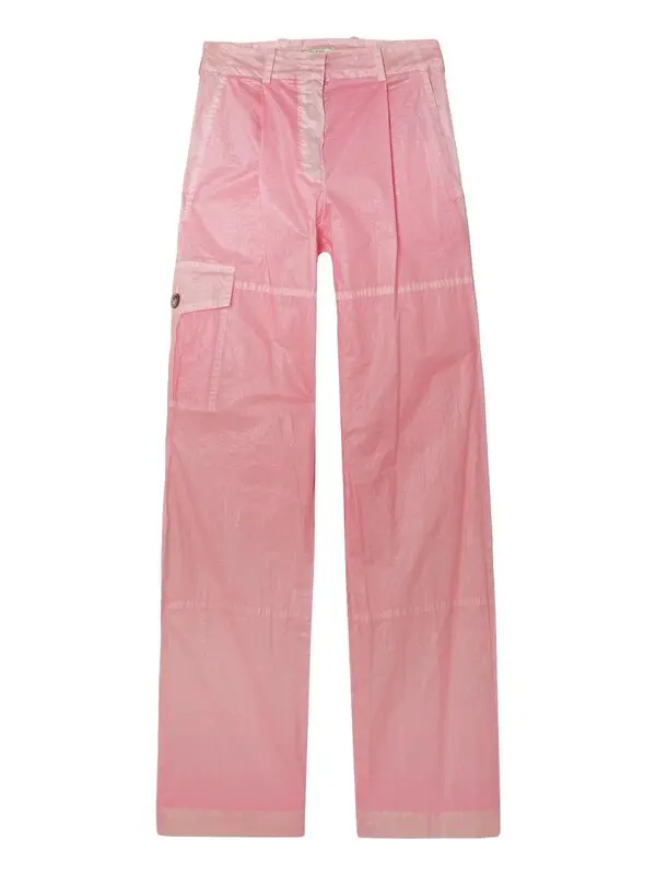 Nina Ricci Crinkled-shell Cargo Pants - Pink
