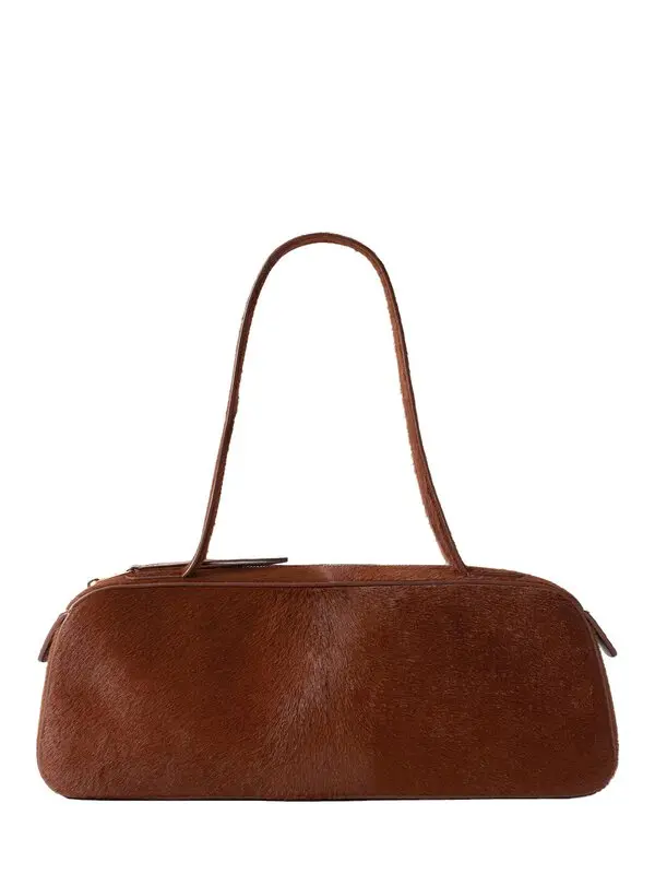 Khaite Simona Calf Hair Shoulder Bag - Red