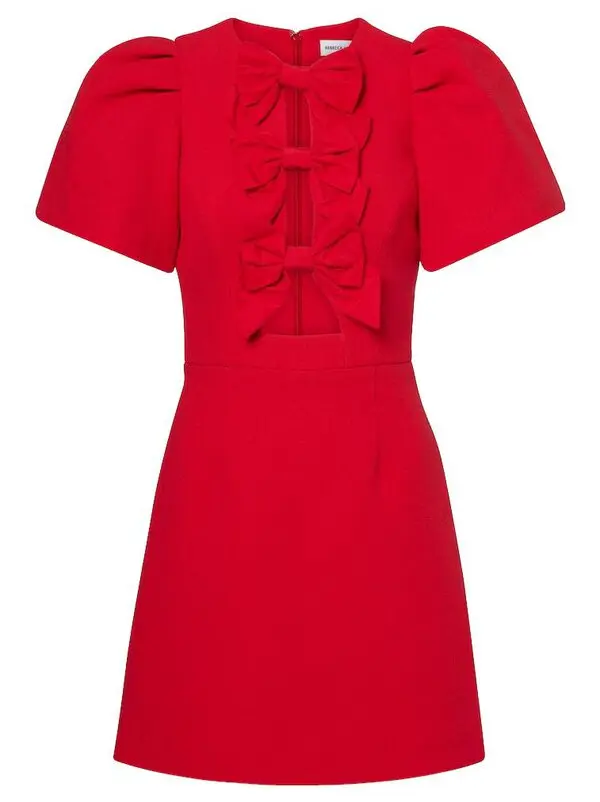 Rebecca Vallance Kaylee Bow Detail Mini Dress - Red