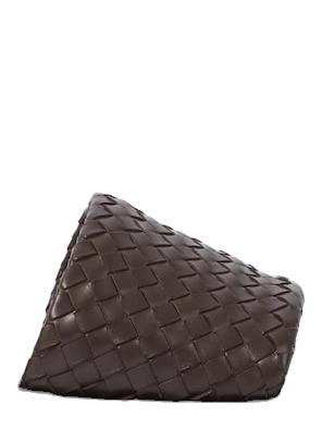 Bottega Veneta Elio Intrecciato Leather Slides - Brown