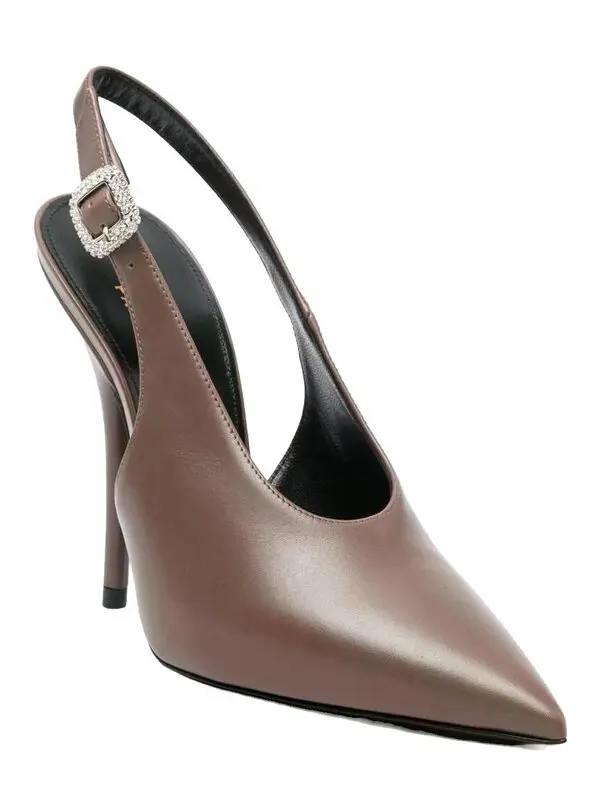 Saint Laurent Yasmeen 125mm Slingback Pumps - Brown