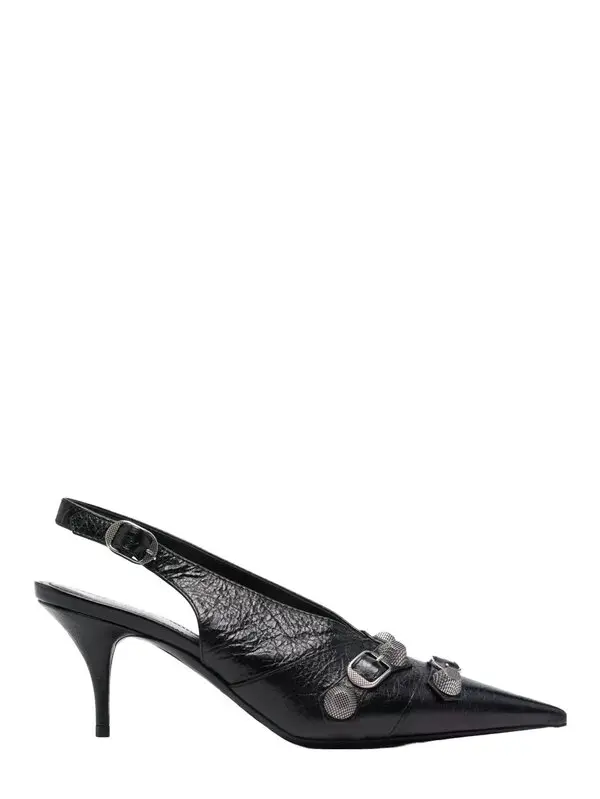 Balenciaga Cagole 70mm Slingback Pumps - Black