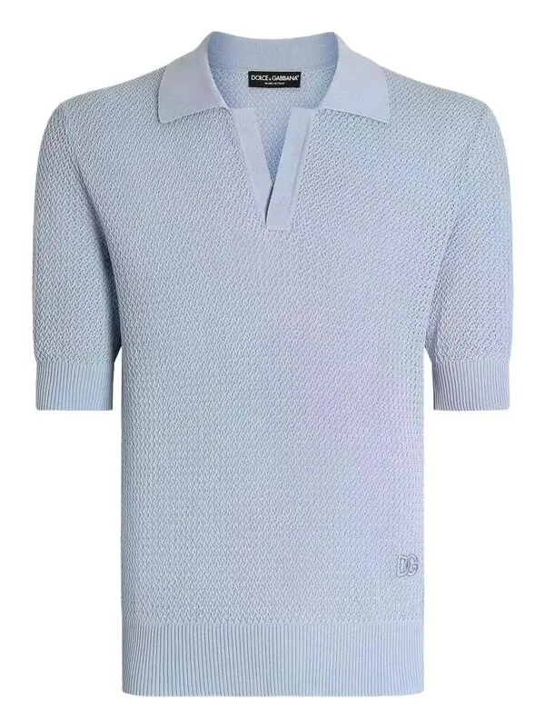 Dolce & Gabbana Textured Short-sleeve T-shirt - Blue