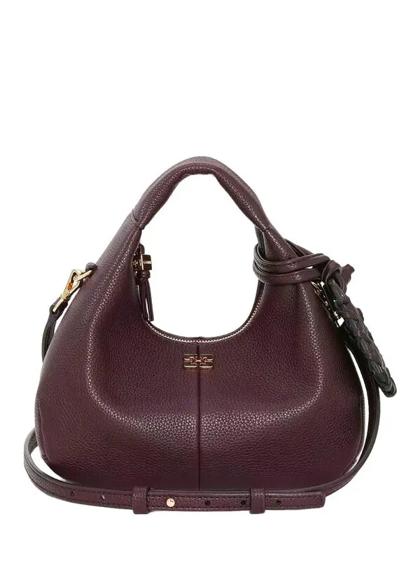 GANNI Mini Knot-detail Tote Bag - Brown