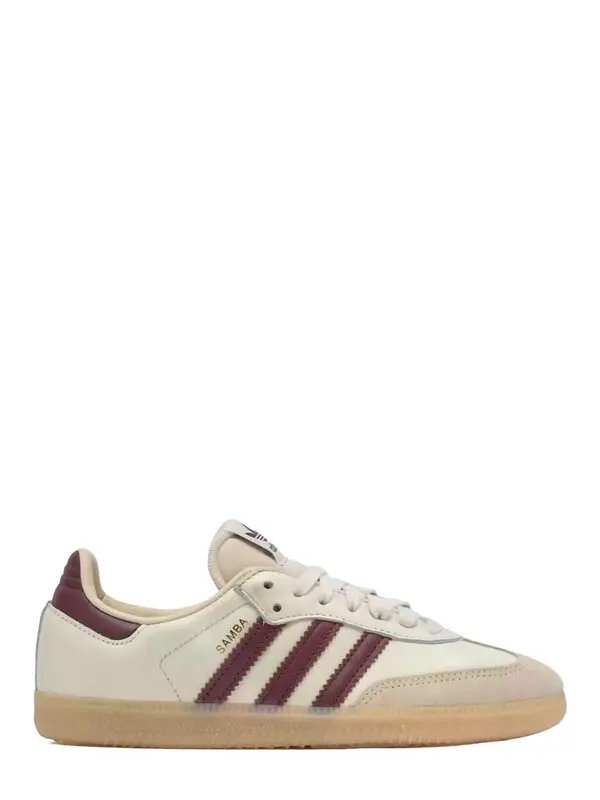 Adidas Samba Og "wonder White/shadow Red/gum" Sneakers - Neutrals