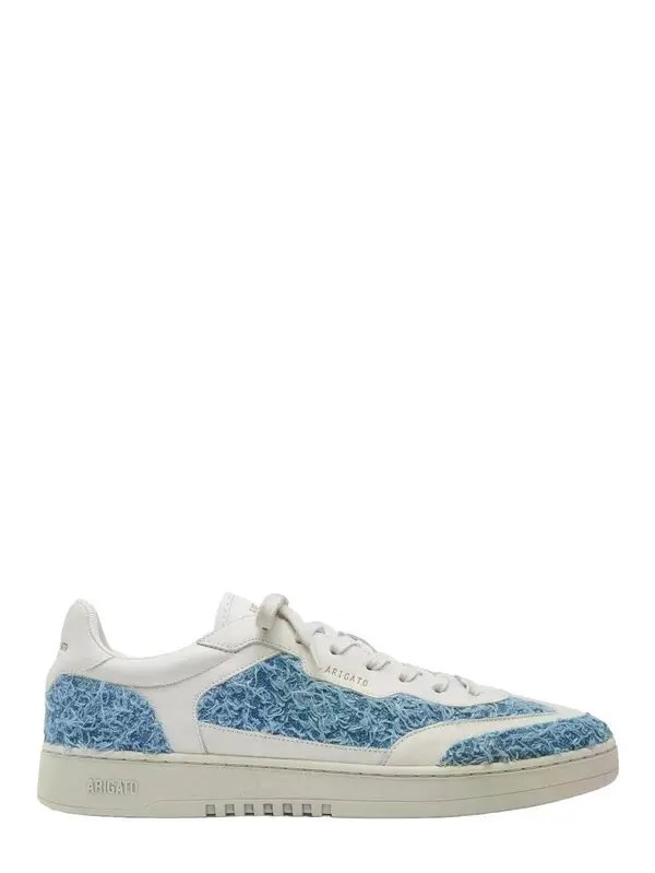 Axel Arigato Dice T-toe Sneakers With Frayed Denim Panelling - Blue