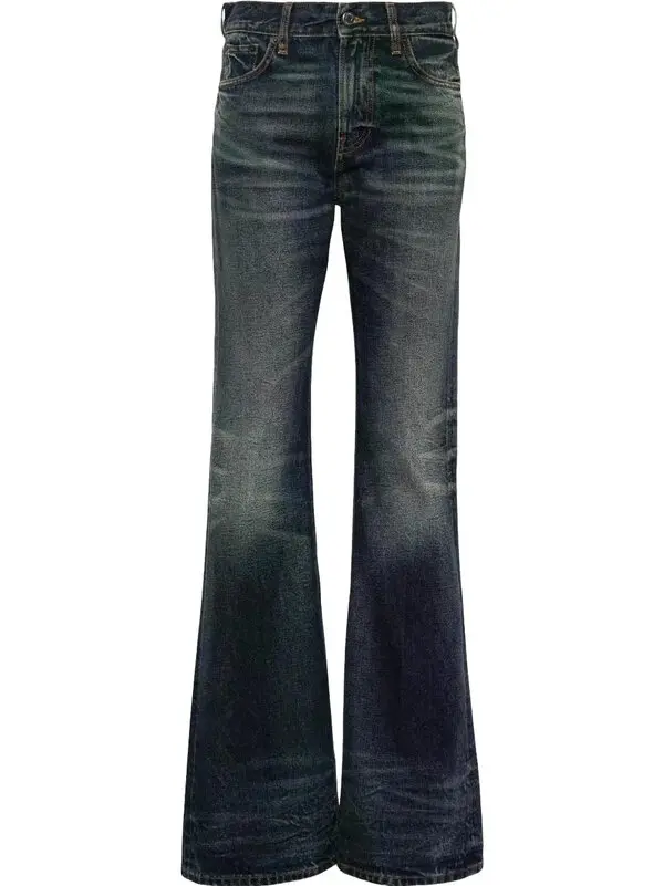 HAIKURE Flora Flared Jeans - Blue