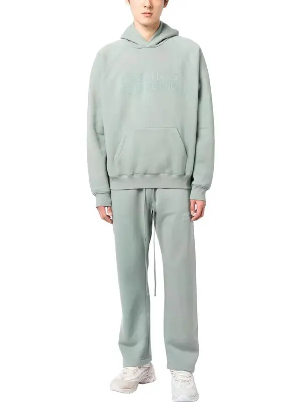 Fear Of God Essentials Logo-print Hoodie - Green