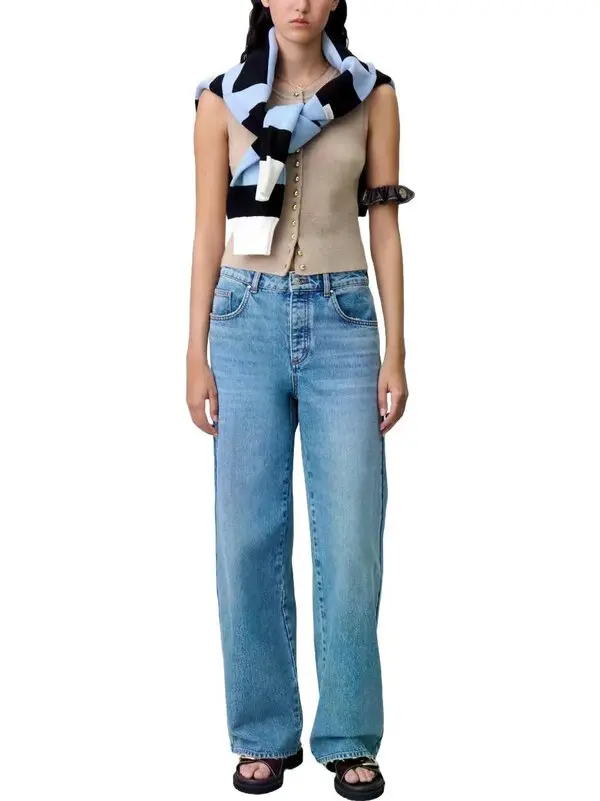 Claudie Pierlot Wide-leg Faded Jeans - Blue