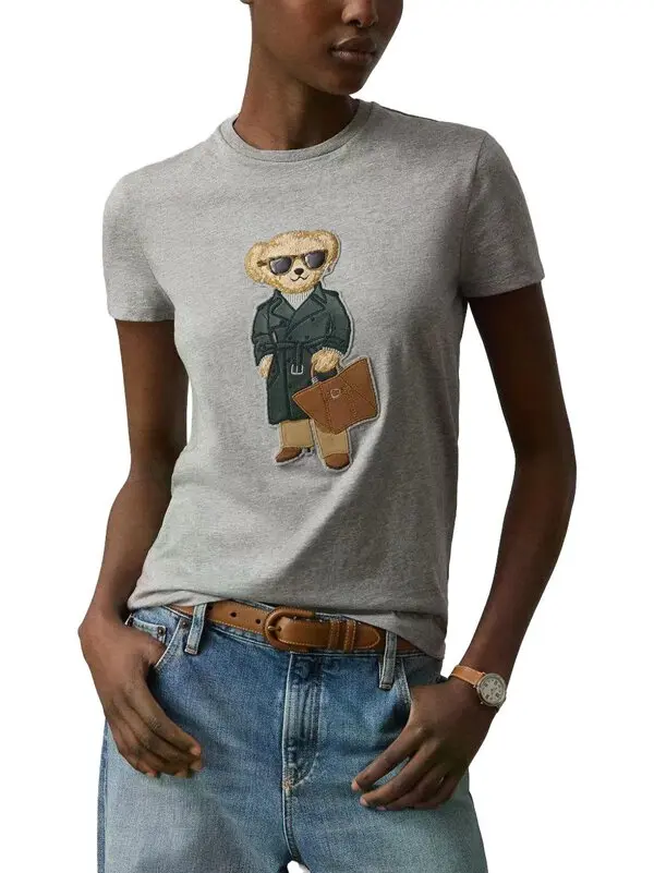 Ralph Lauren Polo Bear Embroidered T-shirt - Grey
