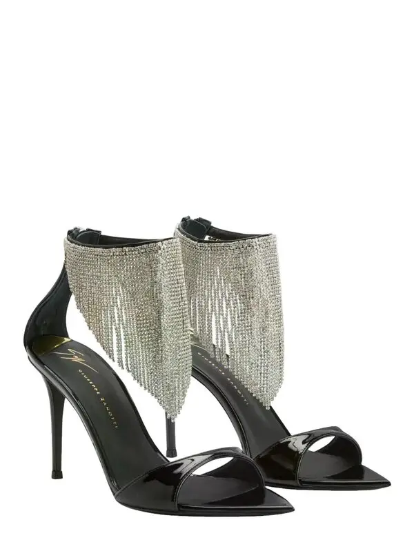 GIUSEPPE ZANOTTI Intriigo Crystal Open-toe Sandals - Black