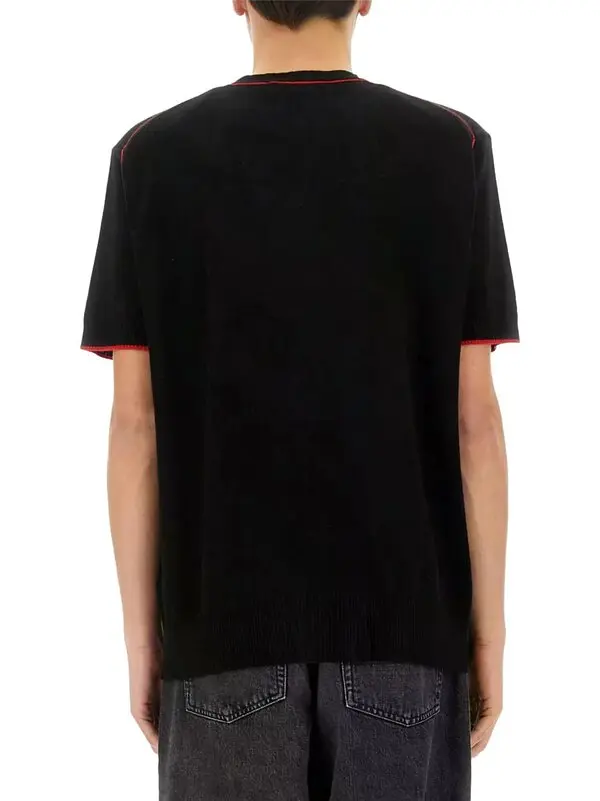 VIVIENNE WESTWOOD Alex Contrast-stitched Short-sleeves T-shirt - Black