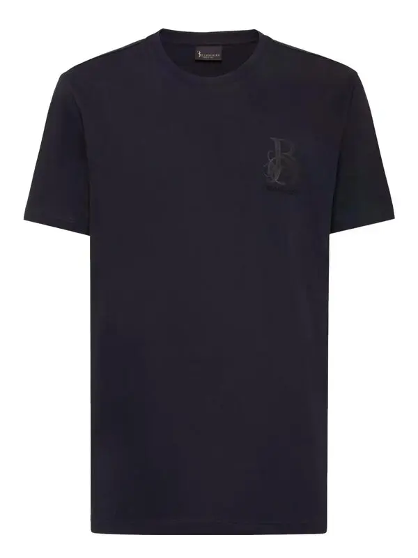 BILLIONAIRE Logo-embroidered T-shirt - Blue